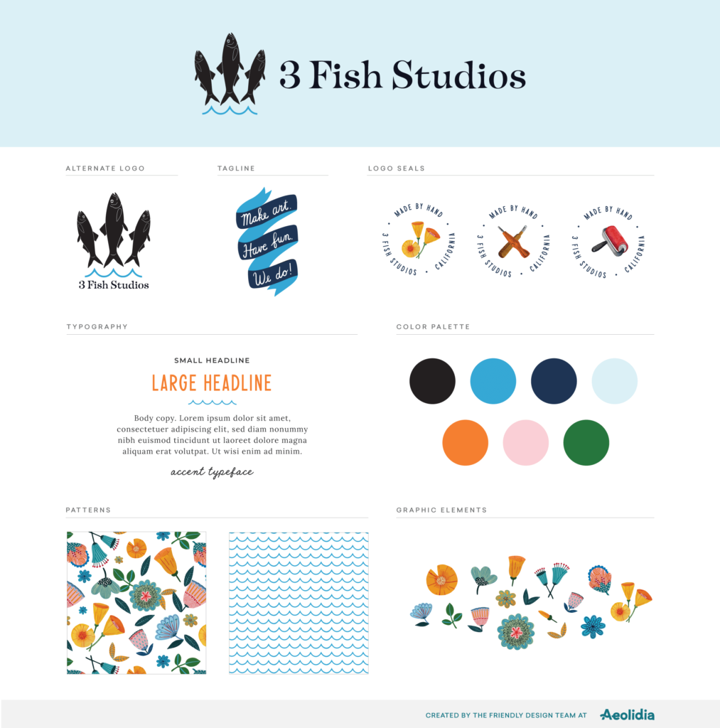 3 Fish Studios - Branding and Custom Shopify Theme for an Artist Duo