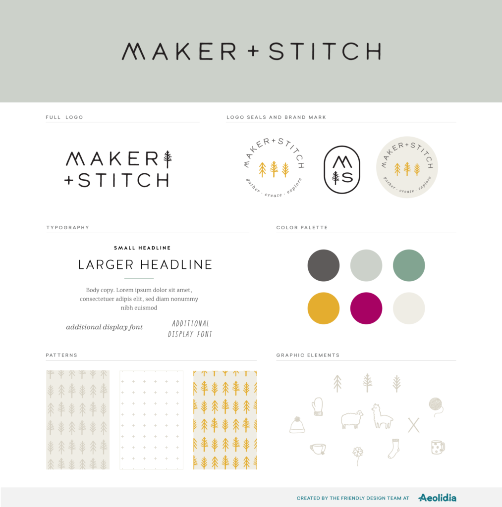 Maker + Stitch - Branding and Website Design for a Knitting Shop